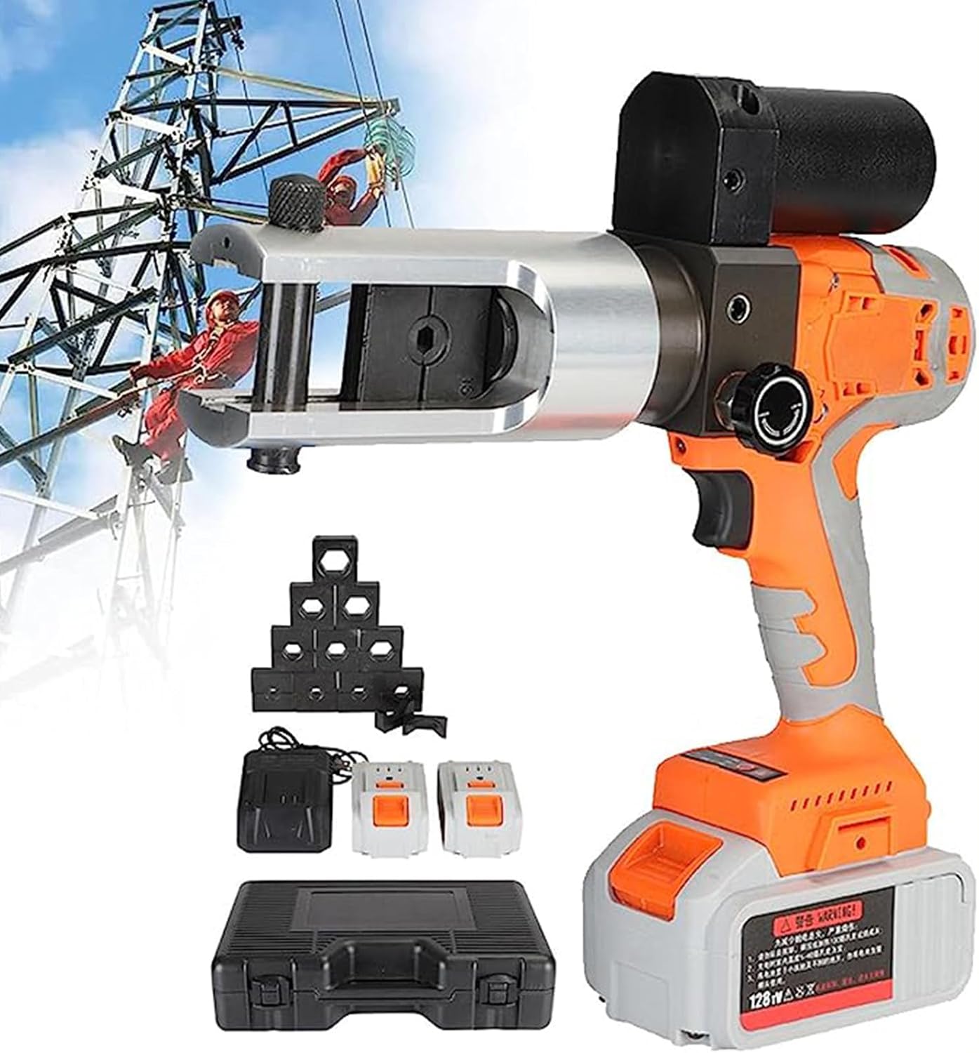 Rechargeable Electric Hydraulic Crimping Tool, 16-300mm², 360° Rotating ...