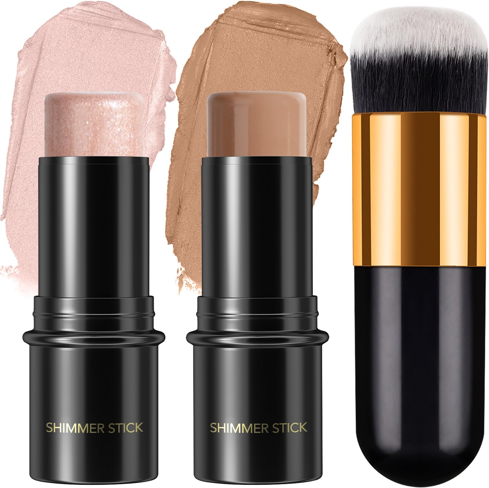 Amazon.com: 2Pcs Cream Contour Stick Makeup Kit, Cream Highlighter ...