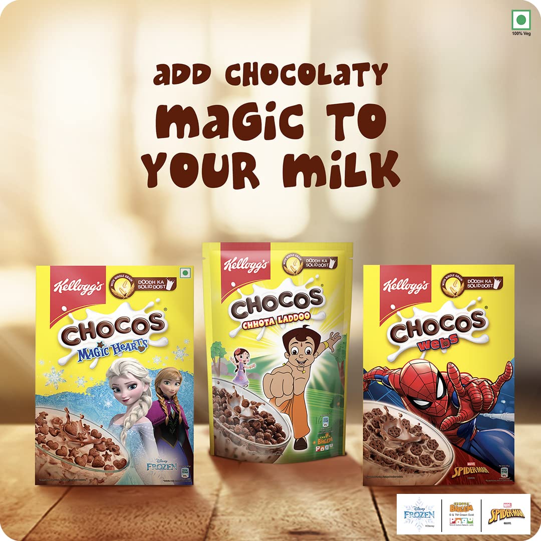 Kellogg's Chocos Webs with Spiderman Cut Out Mask, with Whole Grain ...