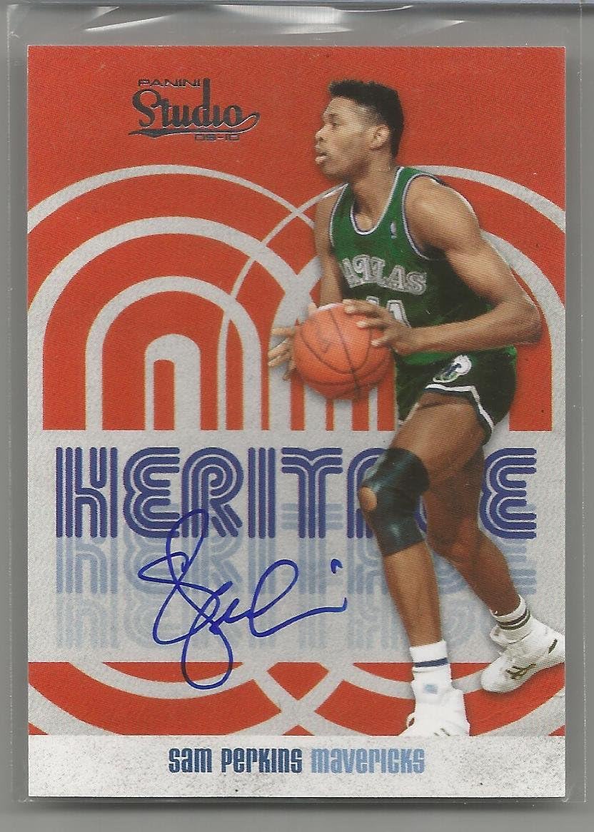Amazon.com: 2009-10 Studio Basketball Sam Perkins Heritage Autograph ...