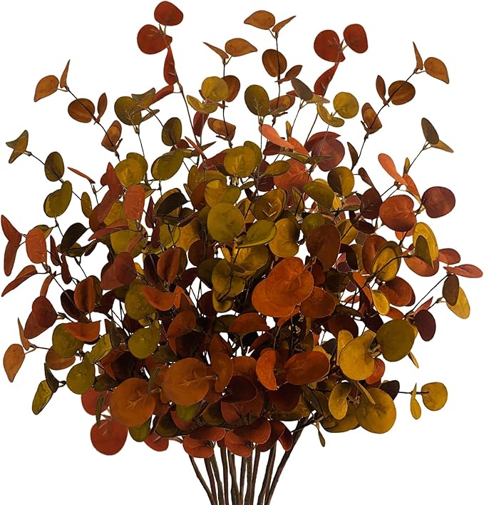 Amazon.com: Ruidazon 12 Pcs Artificial Fall Eucalyptus Stems, 26.7 ...