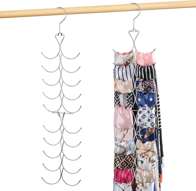 Amazon.com: OMHOMETY Scarf Hanger for Closet, 20 Large Capacity Scarf ...