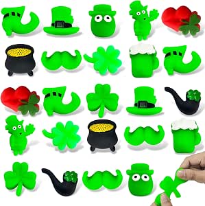 Amazon.com: 24PCS St Patrick's Day Party Favors Set, Mochi Squishy Mini ...