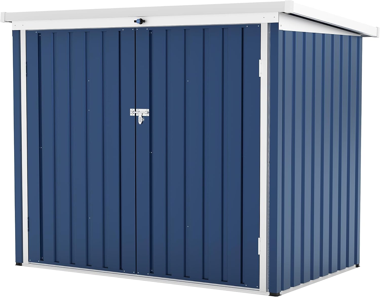 Amazon.com: Outdoor Trash Can Storage Box with Lock Latch & Sloped Roof ...