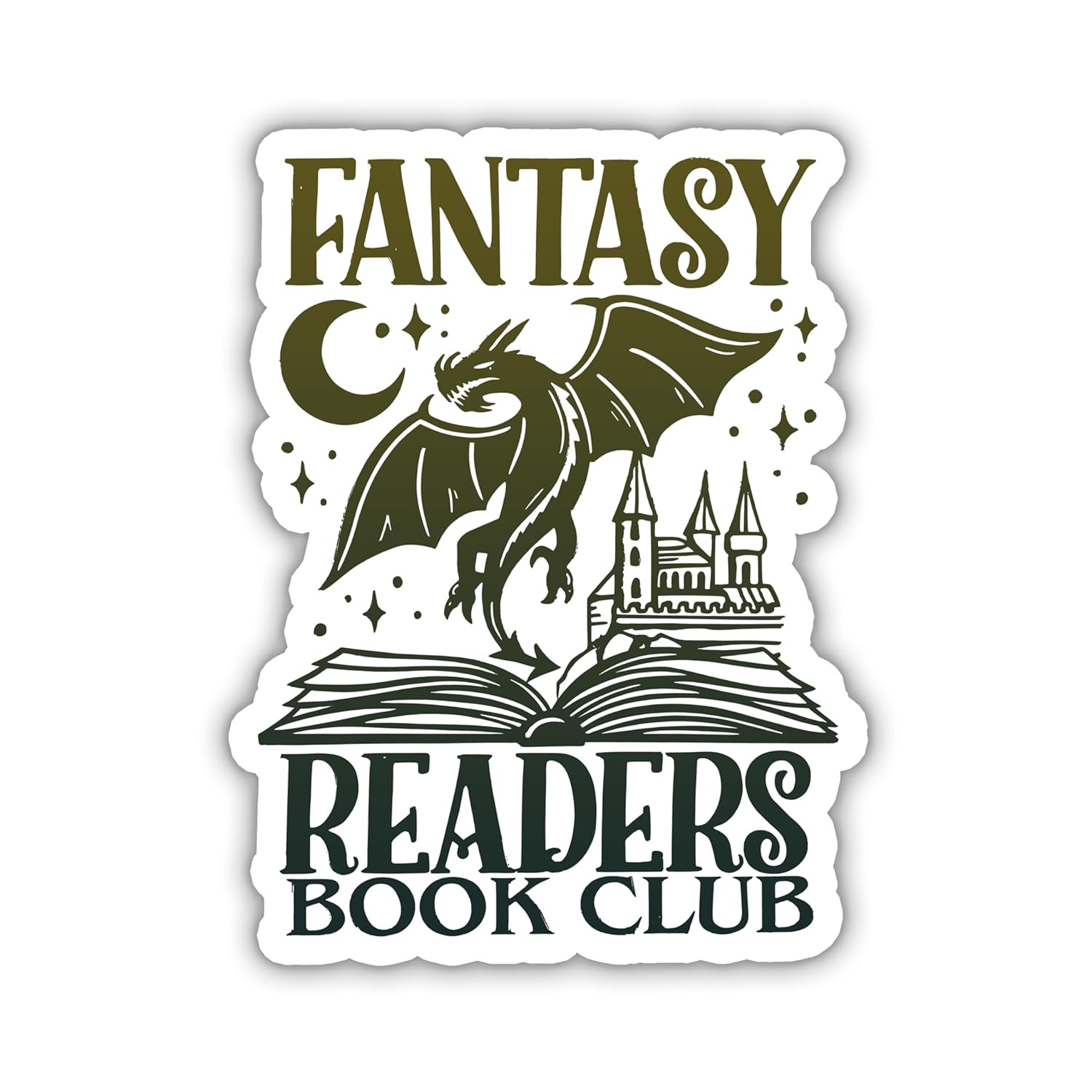 Amazon.com: Fantasy Readers Book Club Sticker, Water Assistant Bookish ...
