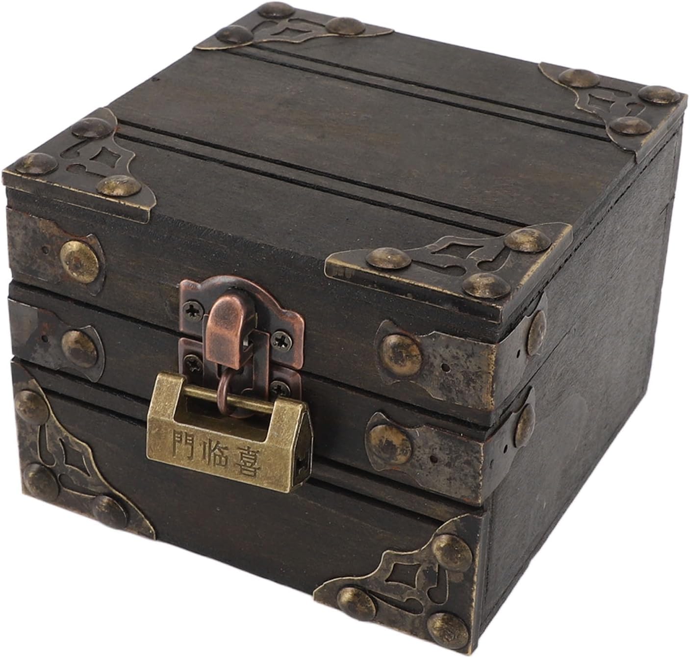 Amazon.com: Pirate Treasure Chest Storage Box, 4.3in Wood Storage Box ...