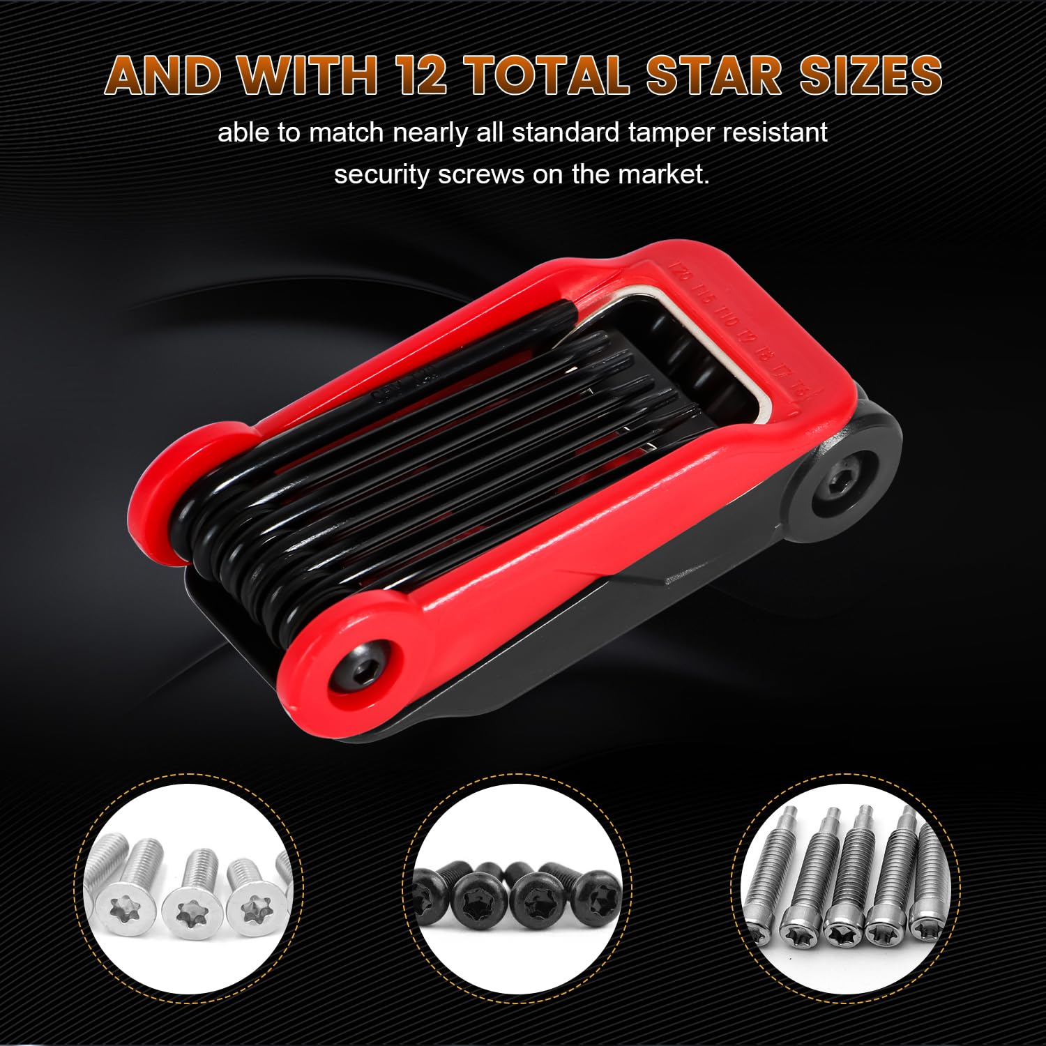 Snapklik.com : LOZAGU 12PCS Tamper Proof Star Key Set