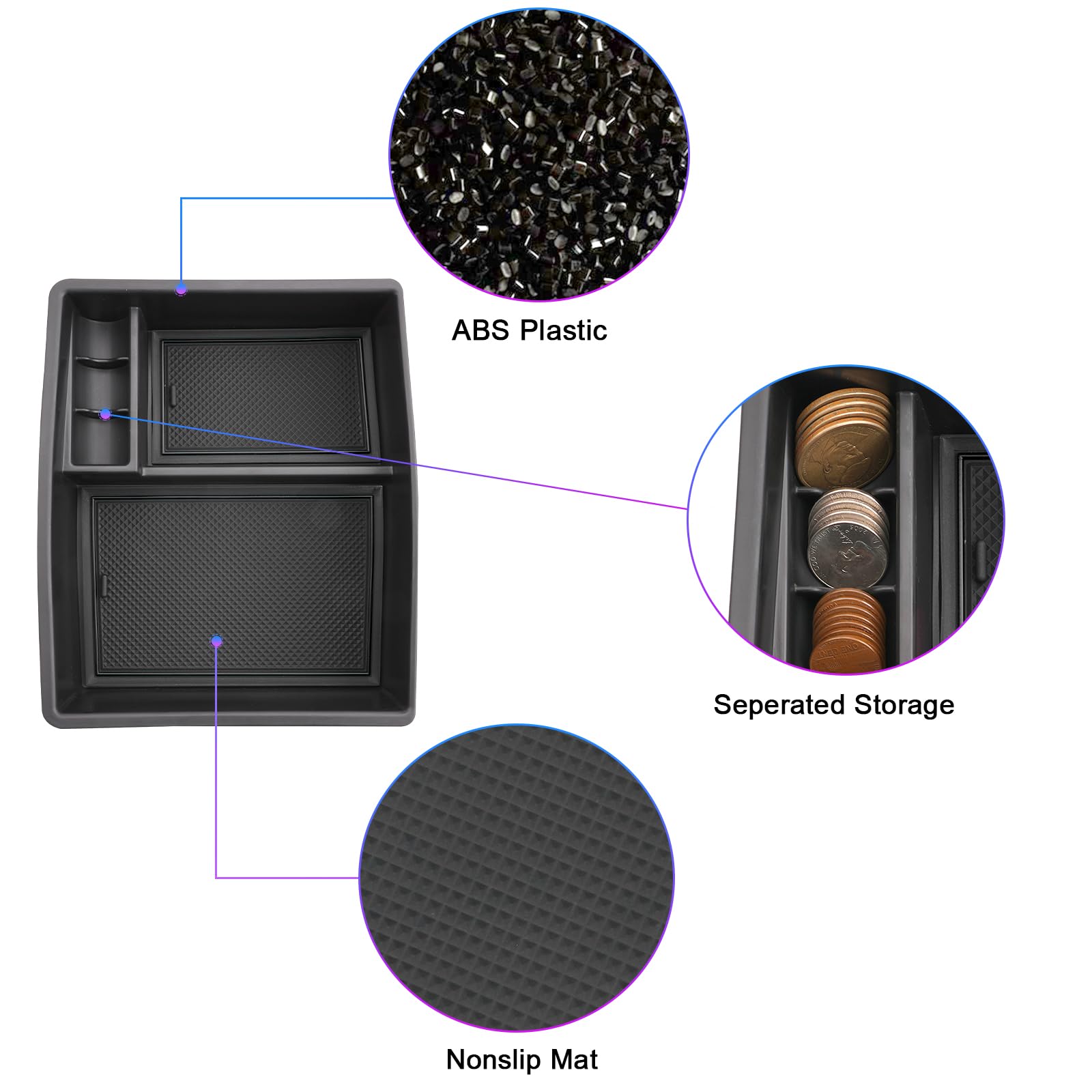 Snapklik.com : For 2024 2025 Toyota Tacoma Center Console Organizer For ...