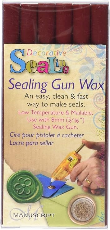 Amazon.com: Manuscript Pen Sealing Gun Wax Stickers, Red, 6-Pack