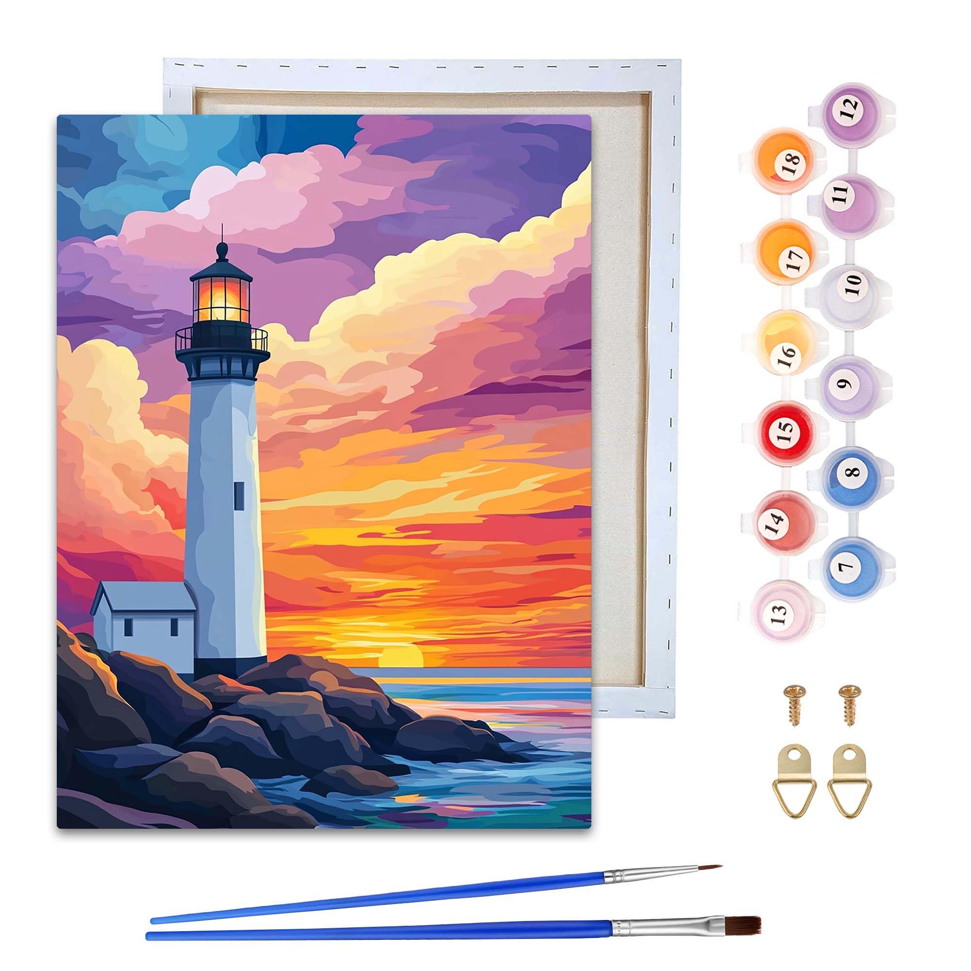 Amazon.com: Reofrey Framed Paint by Numbers Kit for Adults & Beginner ...