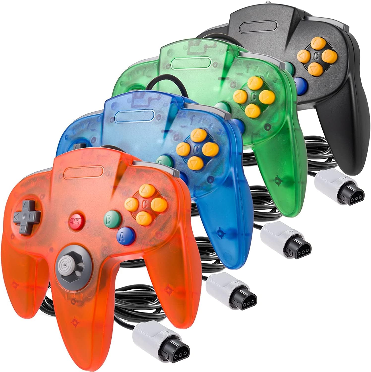 Amazon.com: miadore 4 Pack Classic 64 Controller, Wired N64 Controllers ...