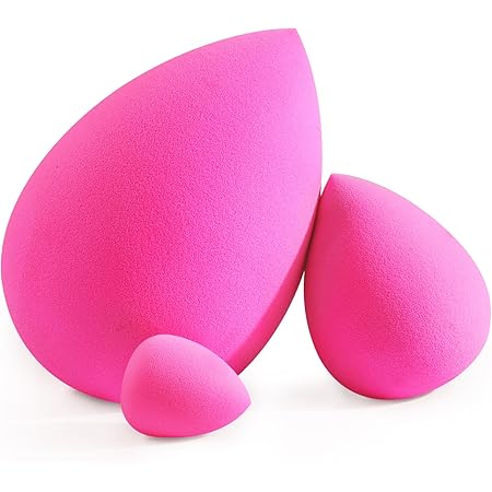 Amazon.com : BEAKEY Makeup Sponge Set of 3, Rose Pink Tap Paw Sponges ...