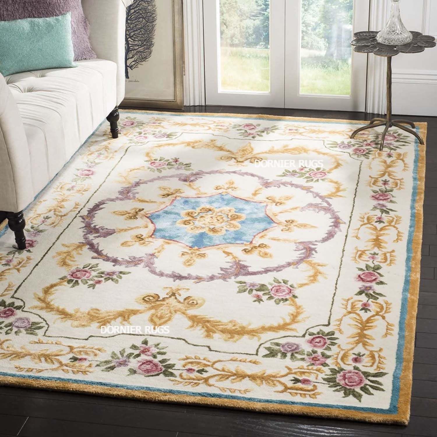 Buy DORNIER RUGS Embossed Handmade Export Quality Tuffted Pure Woollen ...