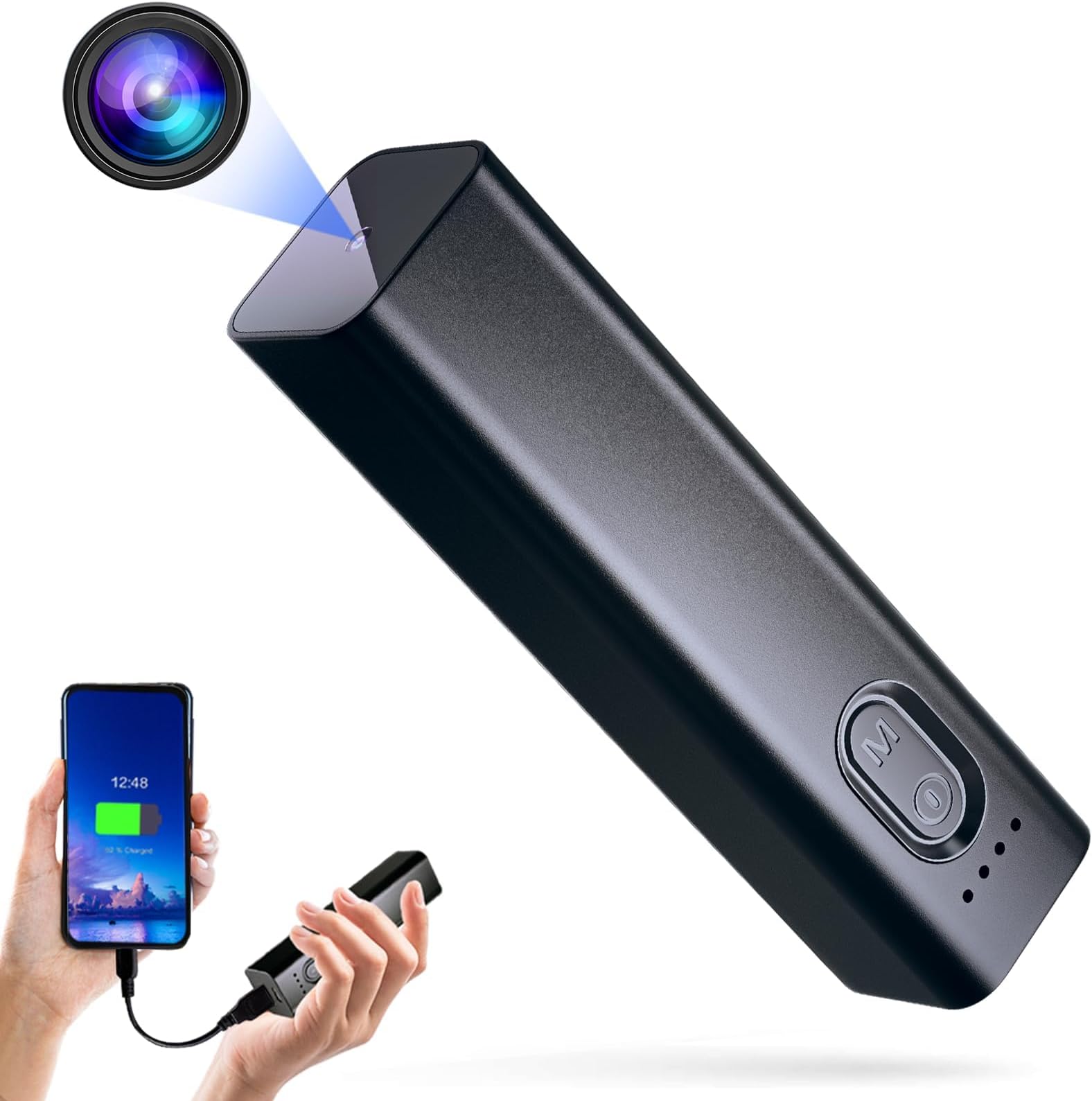 Amazon.com : Mayycinco Mini Spy Camera Power Bank Hidden Camera No WiFi ...