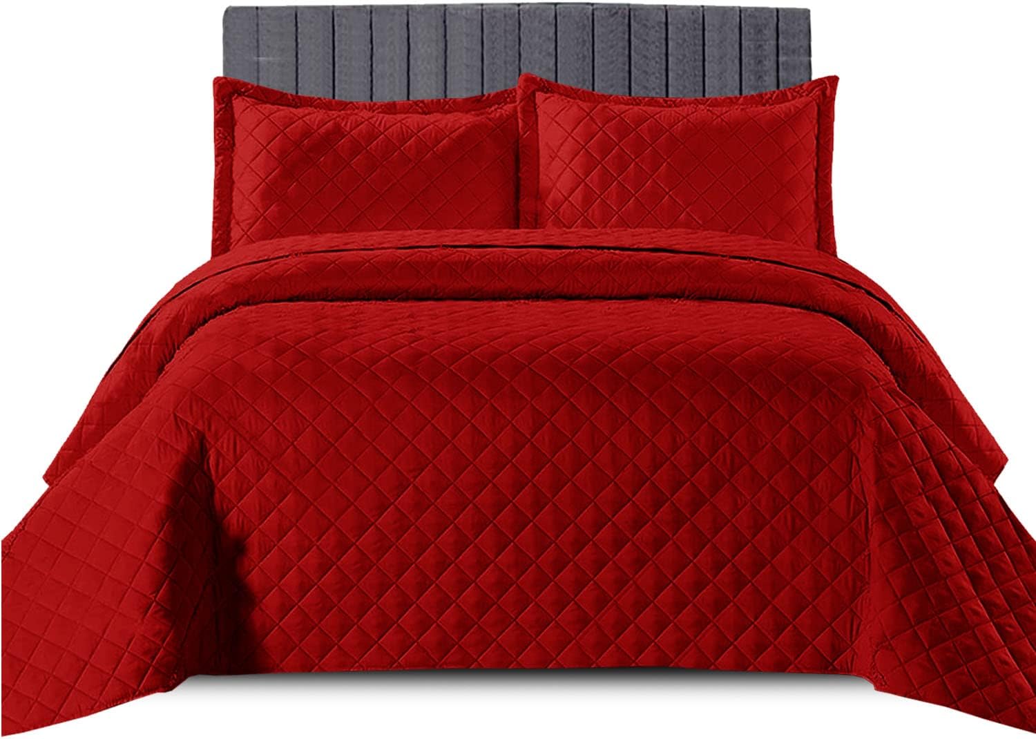 Prime Linens Double Bedspread Bed Throw Embossed Pattern Decorative ...