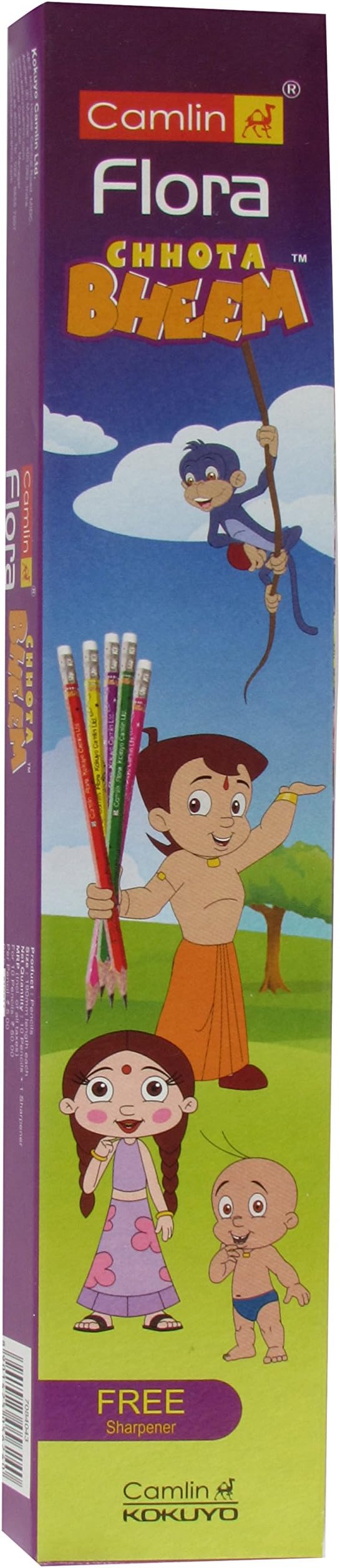 Camlin Kokuyo Flora Chota Bheem, Rubber Tip Pencil - Pack of 10 ...