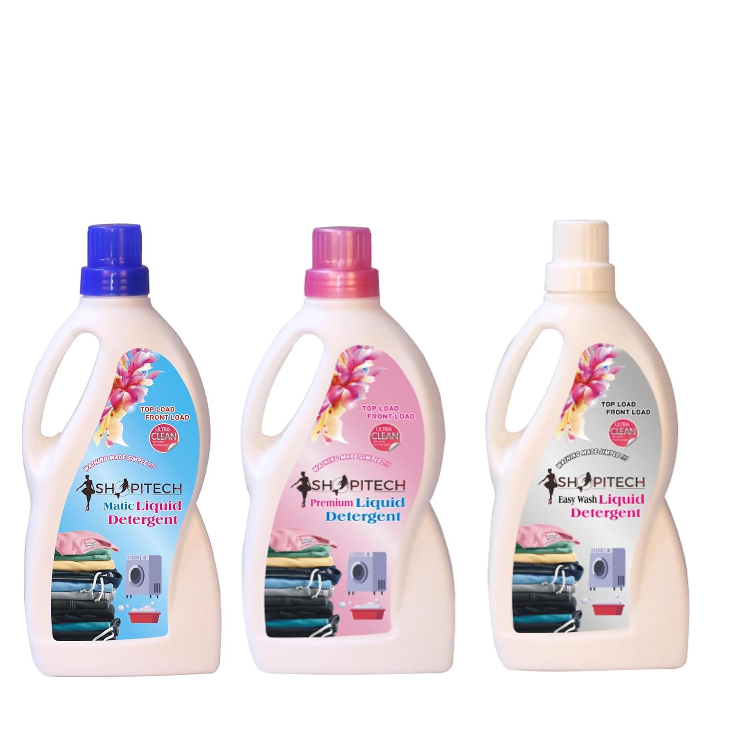 SHOPITECH Matic & Super Clean Liquid Detergent Suitable For Top & Front ...
