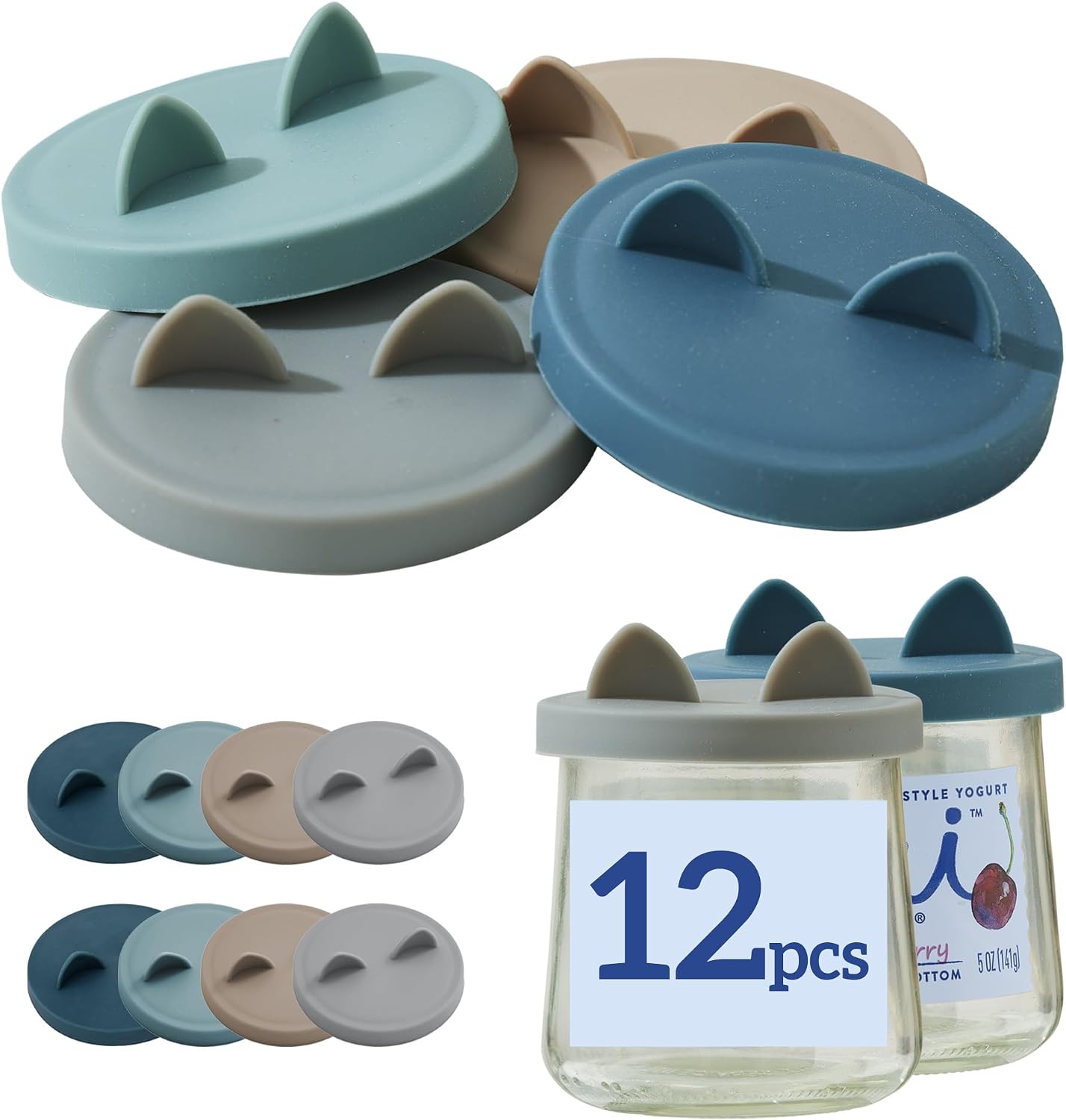 Amazon.com: OHMO for Oui Yogurt Jar Lids - 12 pack Oui Lids for Yoplait ...
