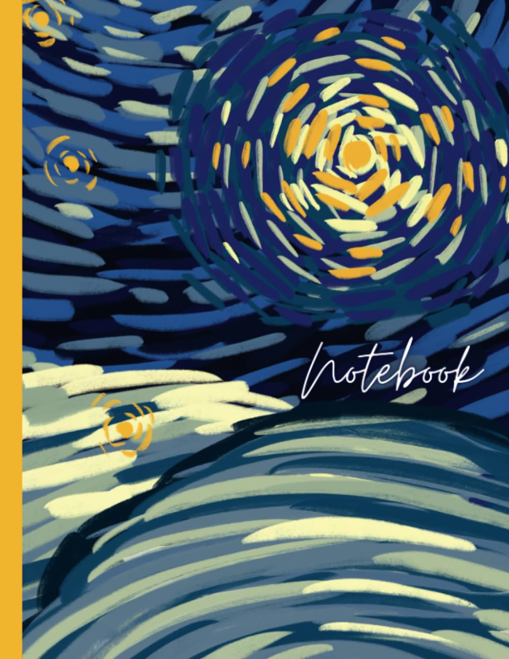 Amazon.com: Van Gogh's Starry Night Notebook: 120 Pages | 8.5 x 11: Art ...