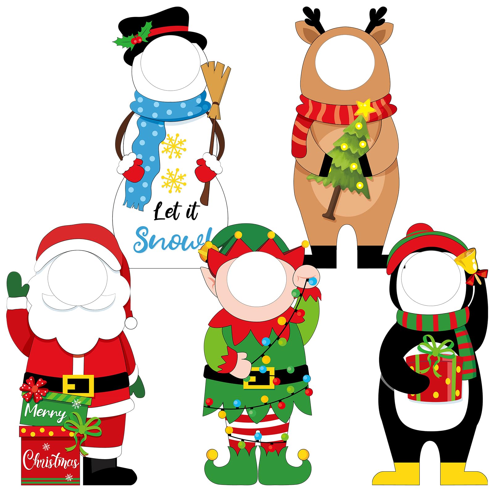 Amazon.com : Soaoo 5 Pcs 36 x 15.7 Inch Christmas Yard Signs Outdoor ...