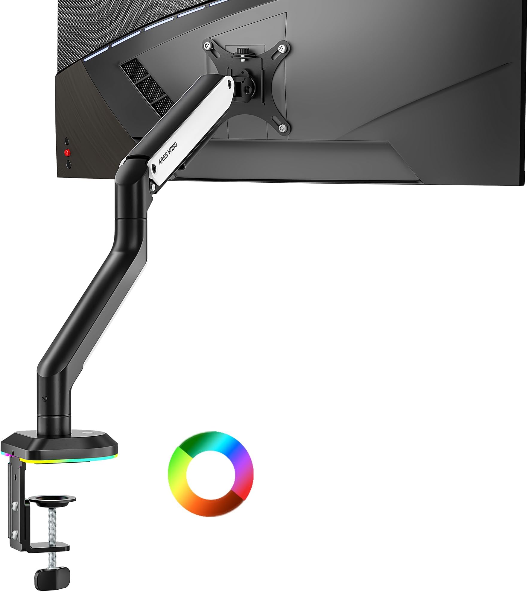 Amazon.com: ARES WING Monitor Desk Mount, RGB Single Monitor Arm for ...