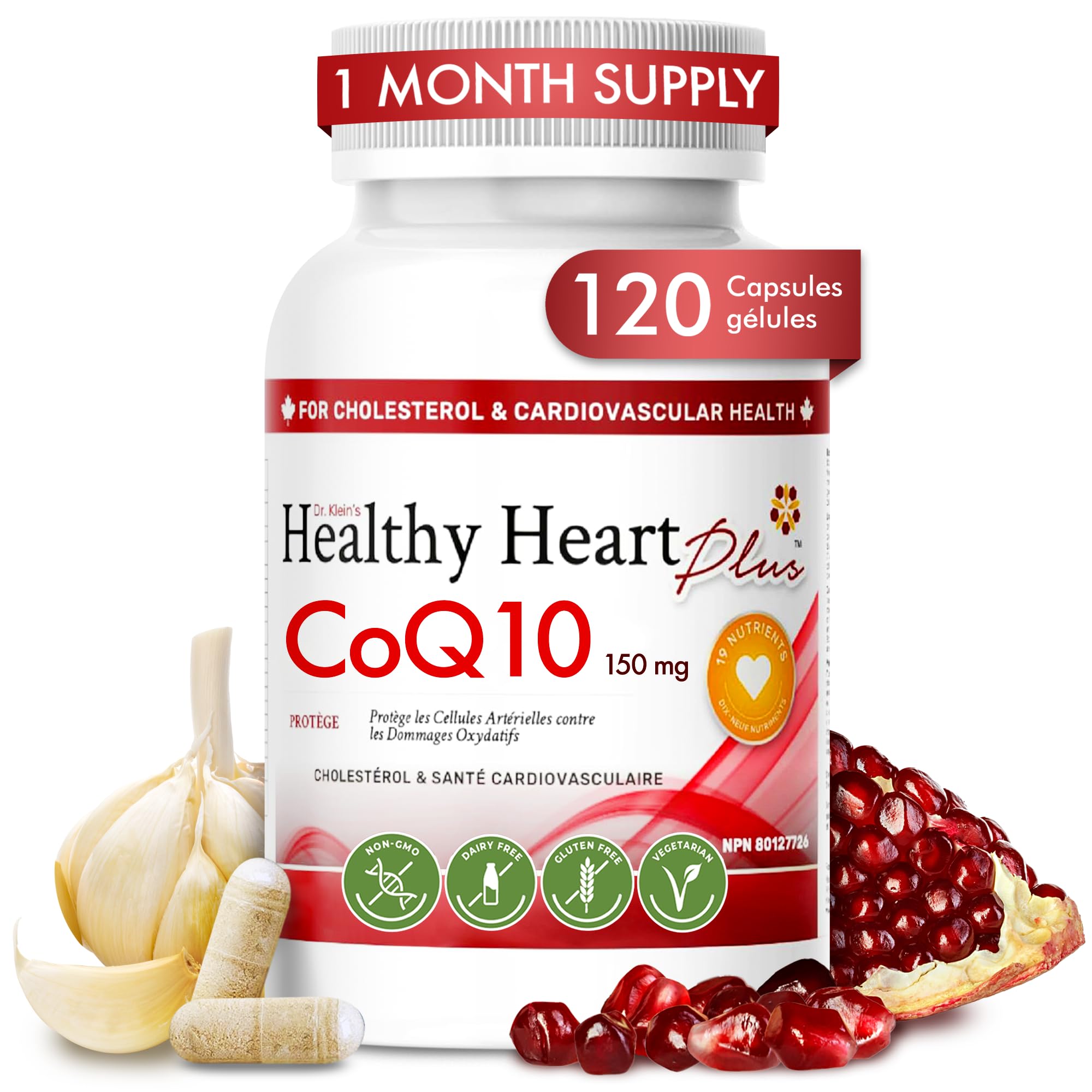 Dr. Klein's Healthy Heart Plus Cardiovascular Health Supplement ...