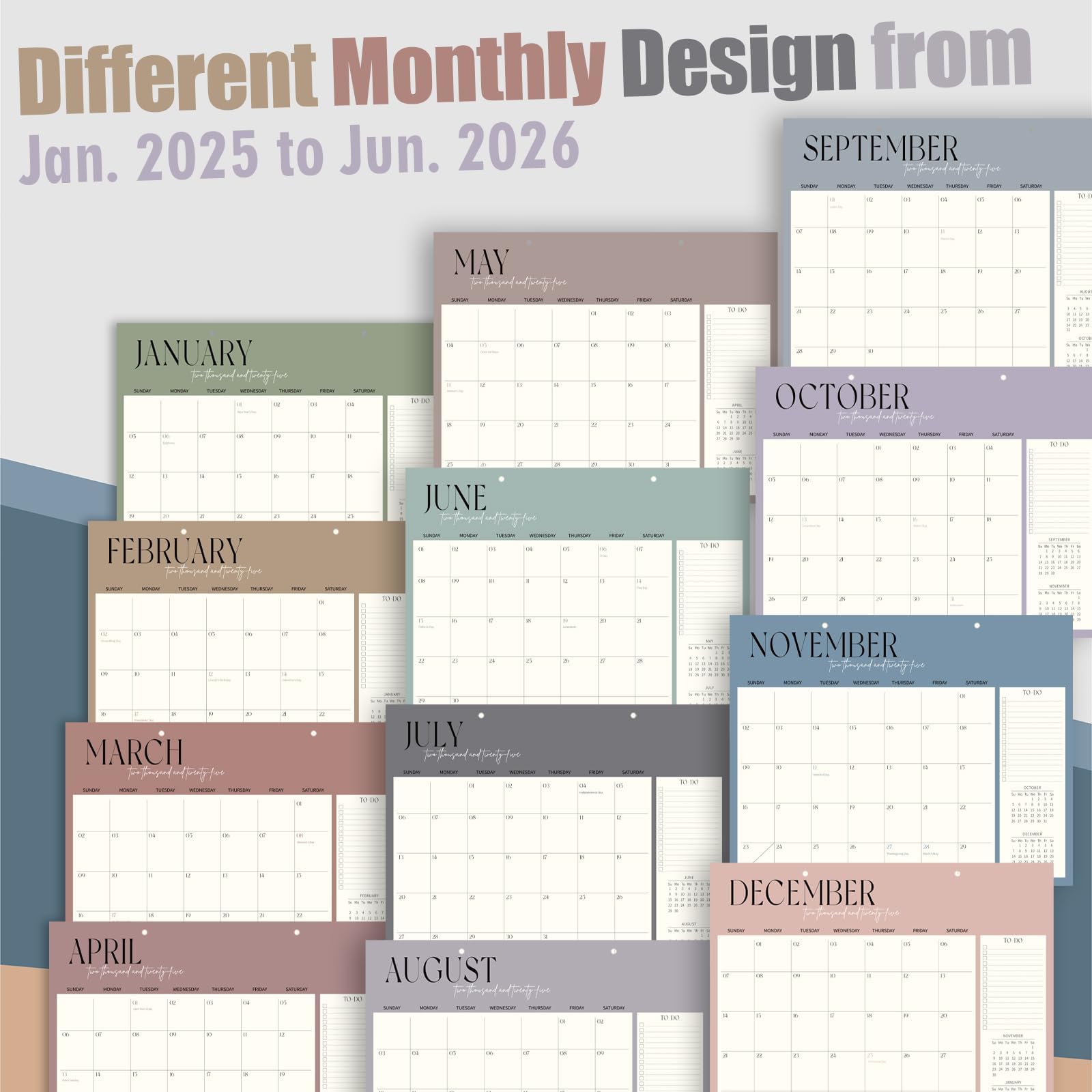 Snapklik.com : GuassLee Desk Calendar 2024-2025 - 18 Monthly Academic ...