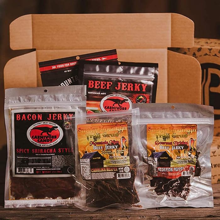 Buy BroBox Exotic Reaper Beef Jerky Homemade Gift Box I Awesome Box For ...