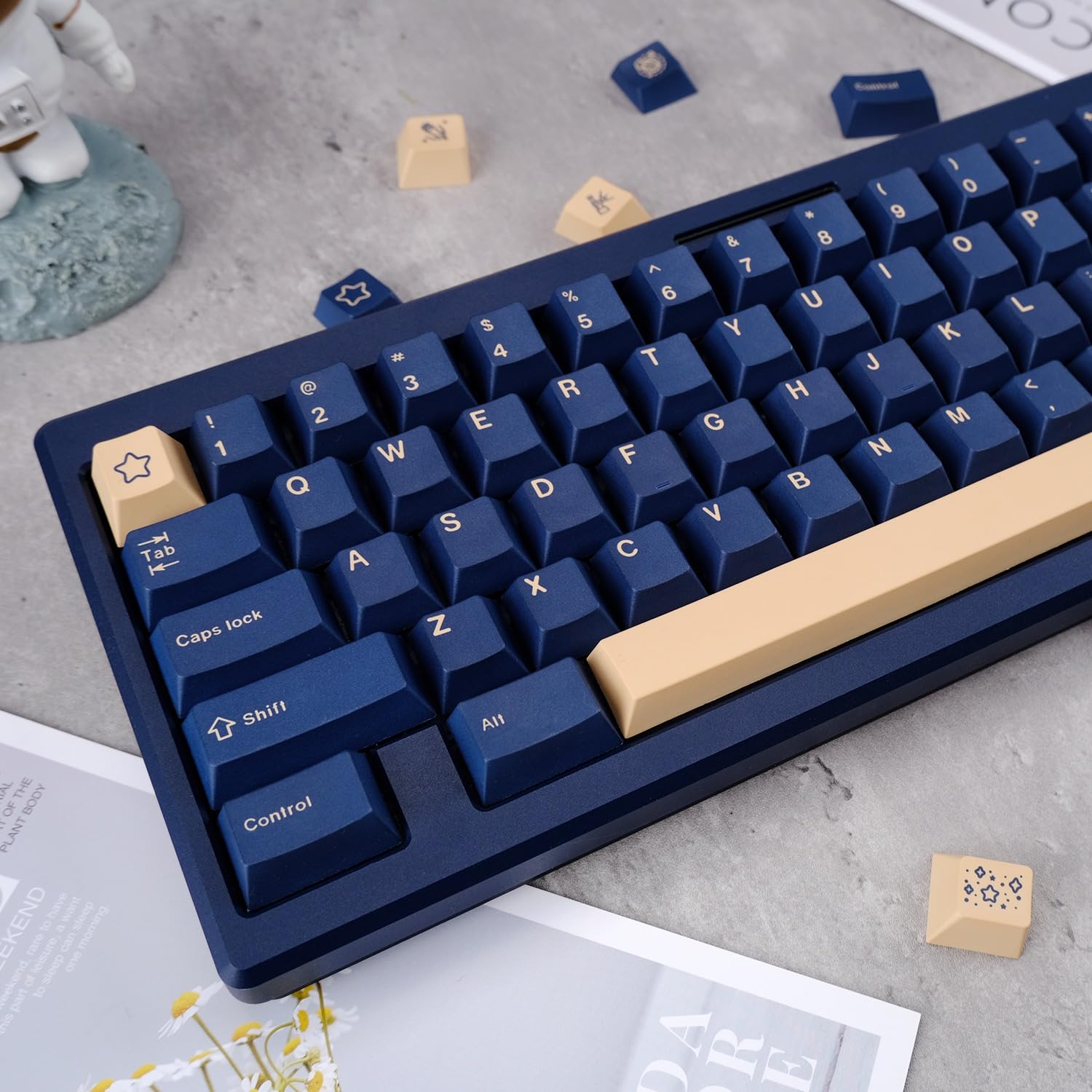 Snapklik.com : PBT Custom Keycaps,XDA Profile Dye-Sublimation Cute Star ...