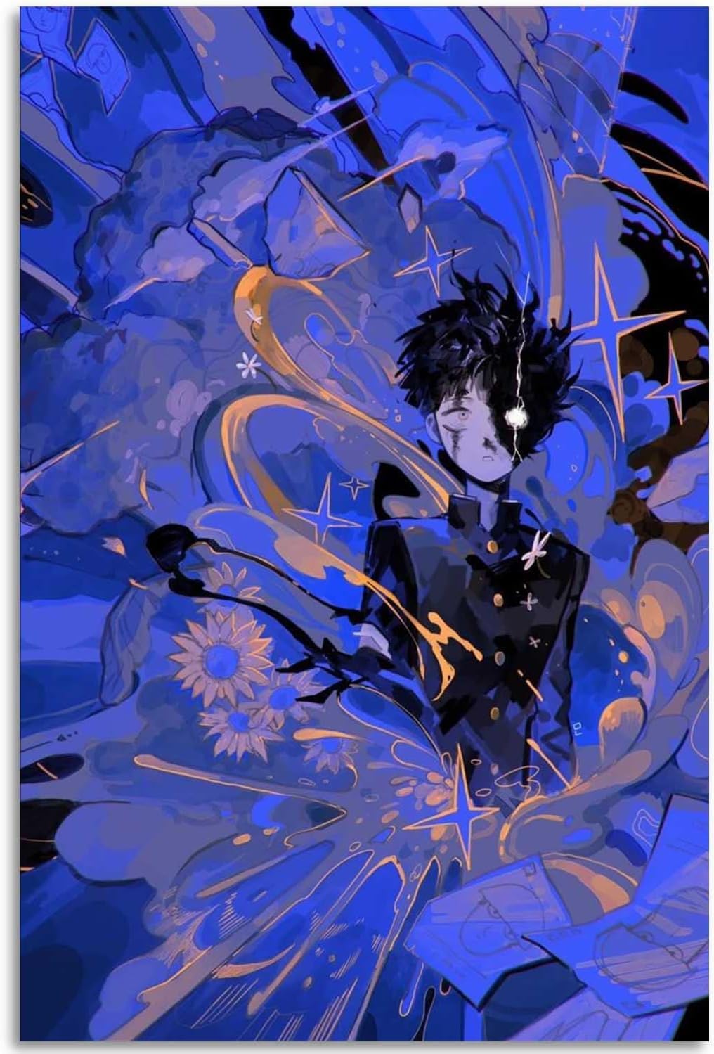 Amazon.com: Mob Psycho 100 Anime Poster Painting Canvas Wall Modern Art ...
