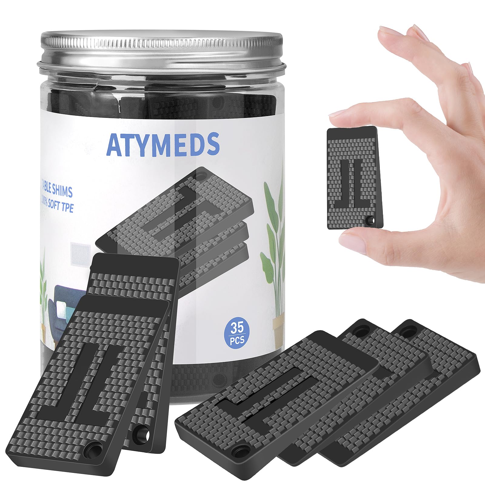 35 Pieces jar Furniture Levelers, Plastic Shims for Leveling, DIY ...