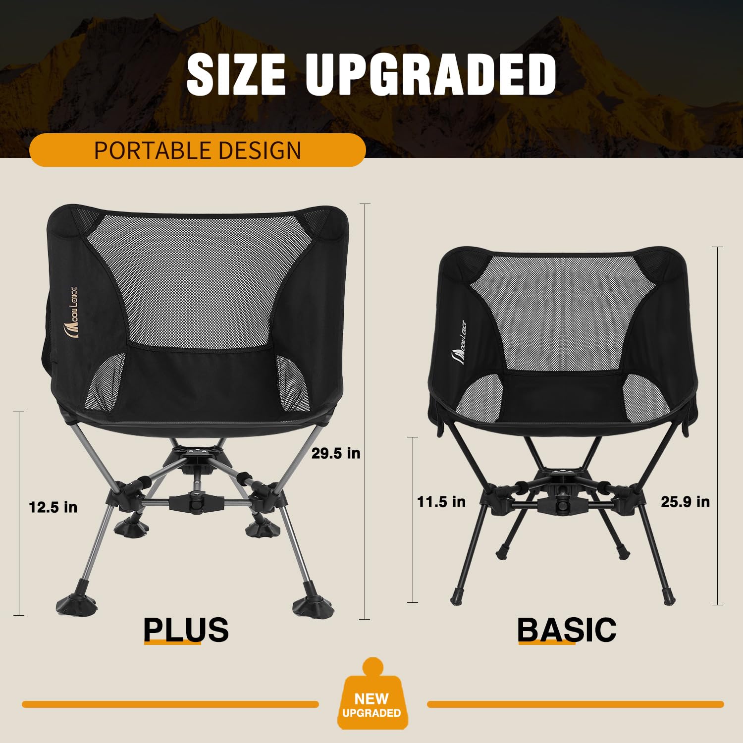 Snapklik.com : MOON LENCE Portable Camping Chair Backpacking Chair ...