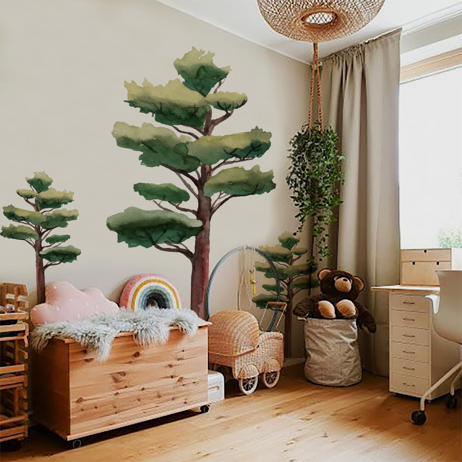 Amazon.com: astrkiz Extra Huge Trees Wall Decals Peel and Stick, Self ...