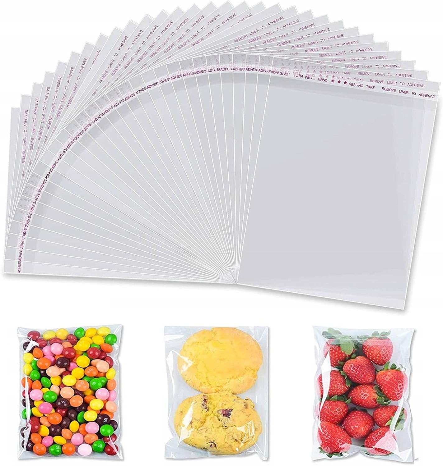 Henyall 300PCS Clear Cellophane Bags (3.5x5.9 Inch) - Self-Adhesive ...