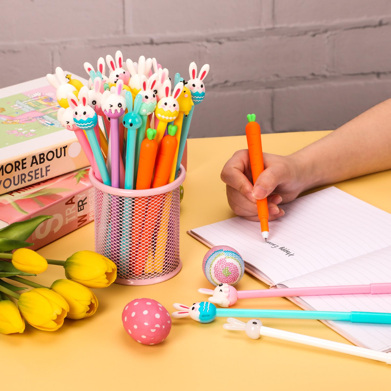 Snapklik.com : SANNIX 50 Pcs Easter Pens Cartoon Bunny Rabbit Carrot ...