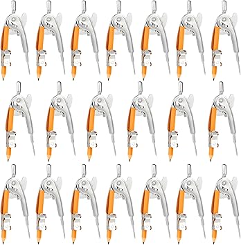 Amazon.com : 20 Pieces Compass for Geometry Metal Compass Tool Math ...