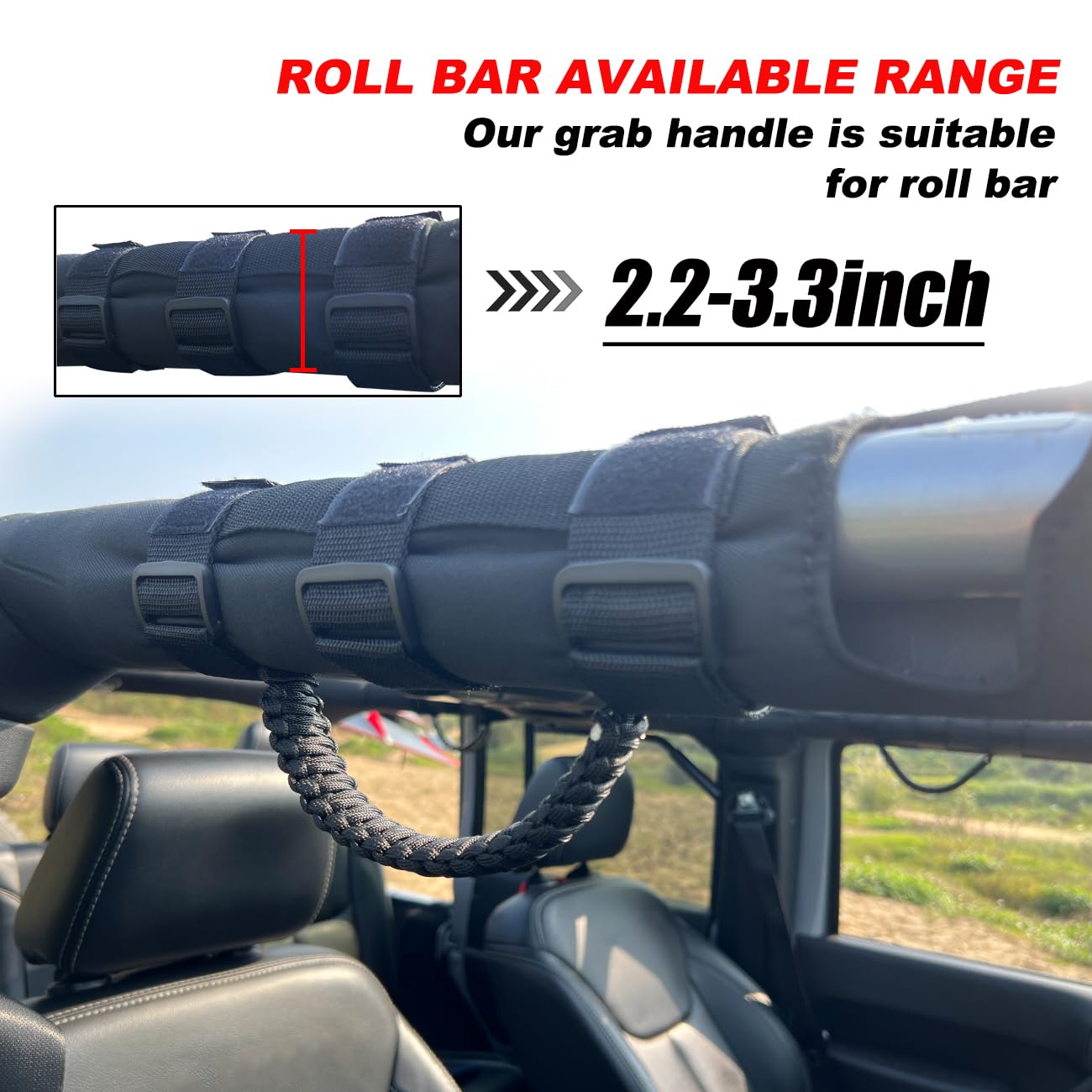 Snapklik.com : SWLOR 4 Pack Grab Handles For Jeep - 2 Roll Bar Garb ...