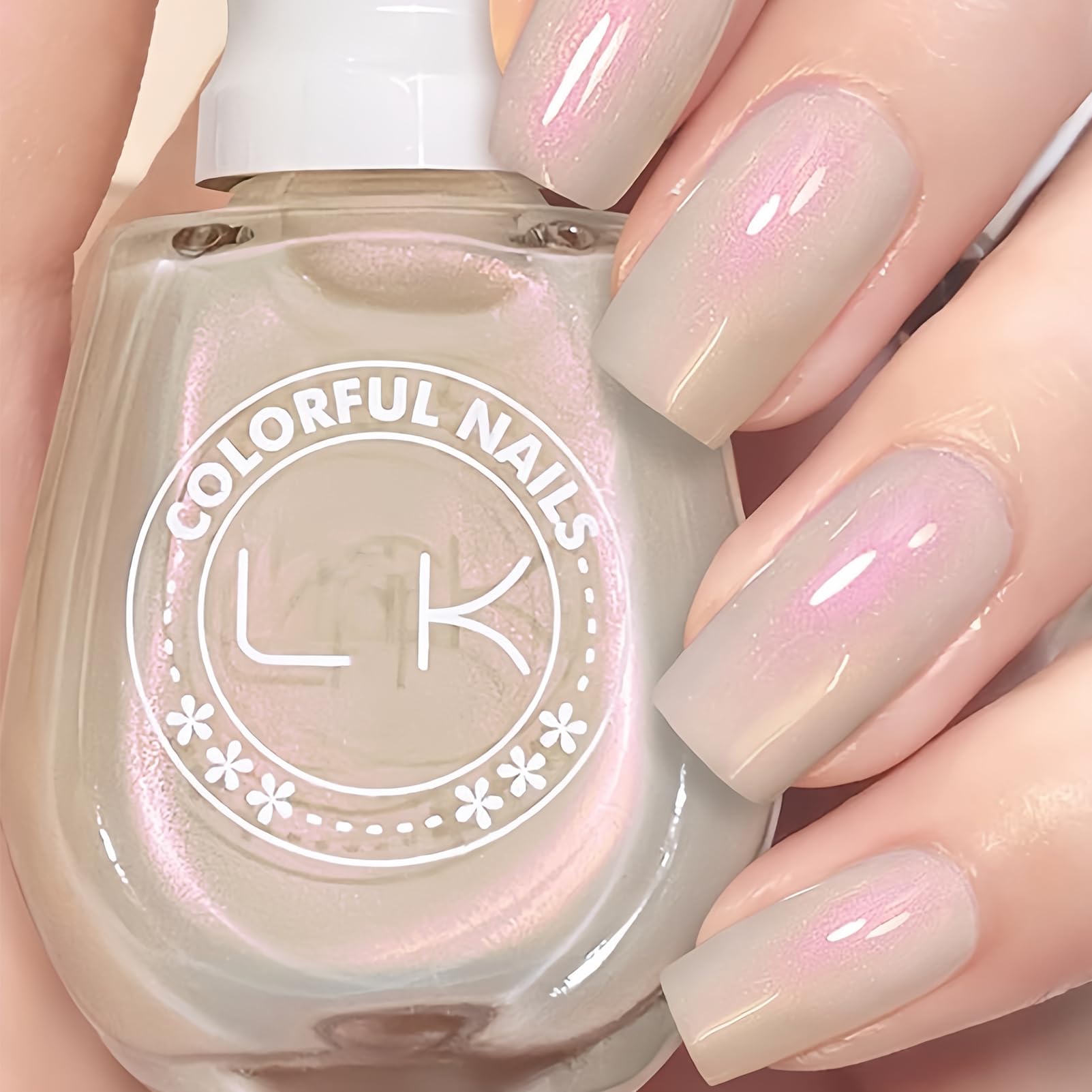 Amazon.com : ASMAYSA White Pearl Nail Polish, Mermaid Gel Nail Polish ...