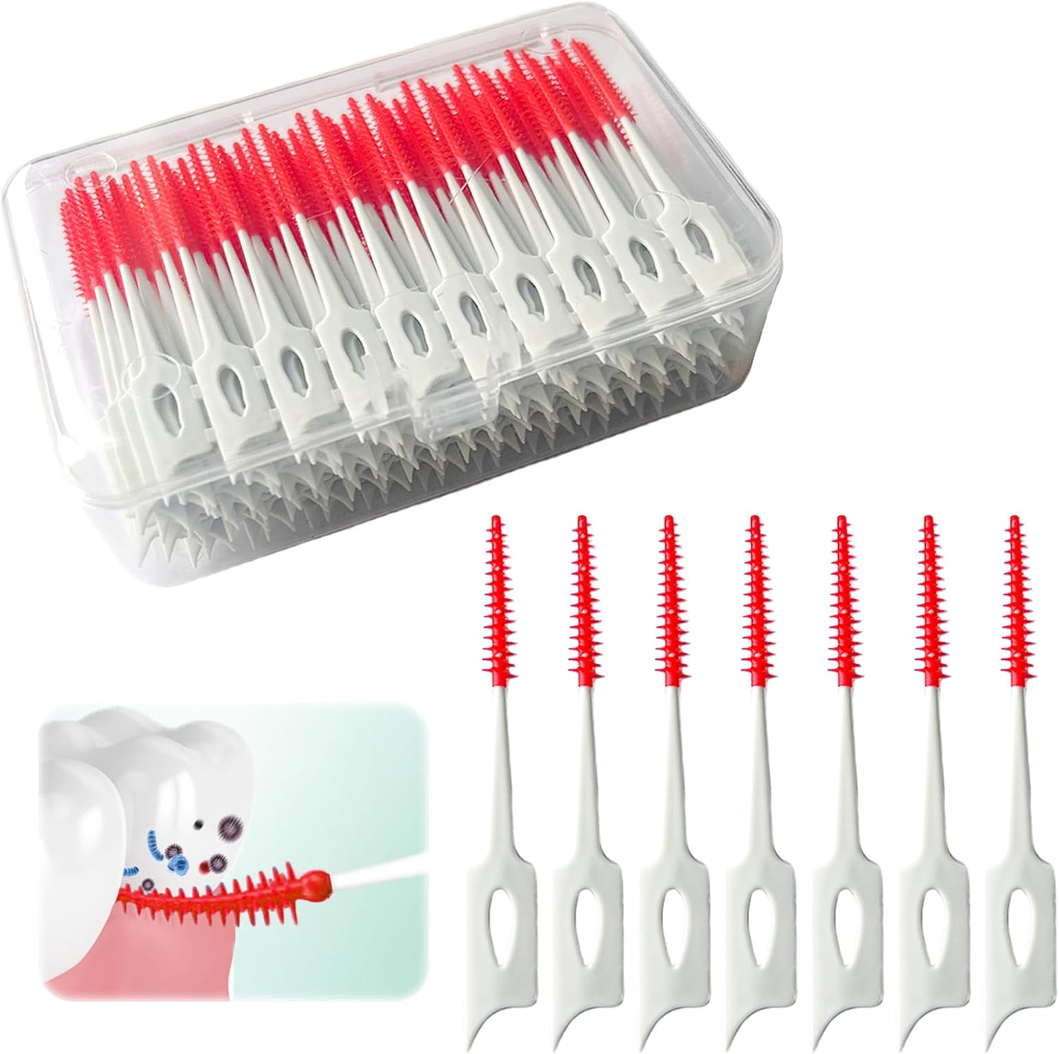 Amazon.com : Ndzefan160PCS Portable Silica Gel Toothpick Toothbrush ...