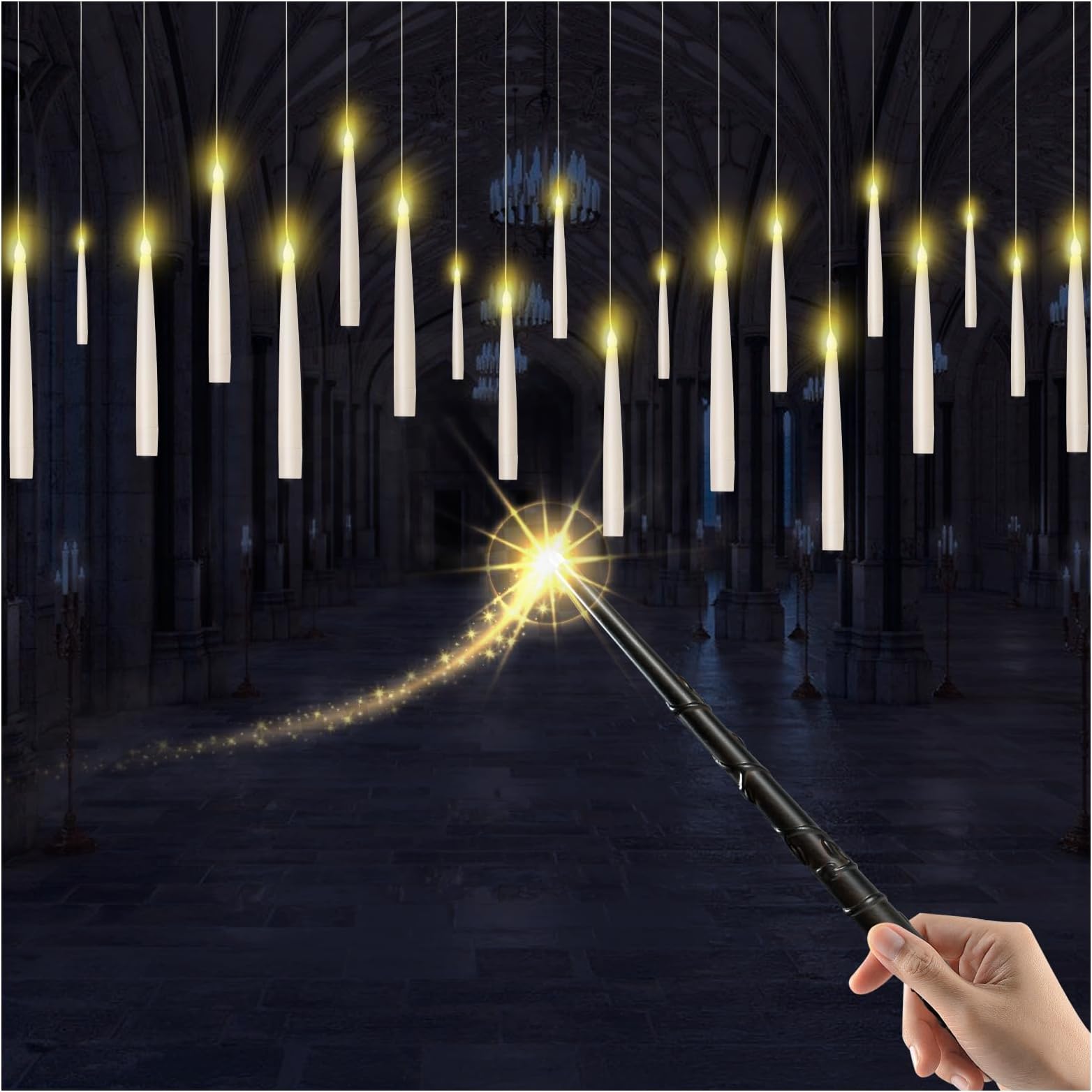 Amazon.com: Floating Candles with Wand, Christmas Decoration 20 PCs ...