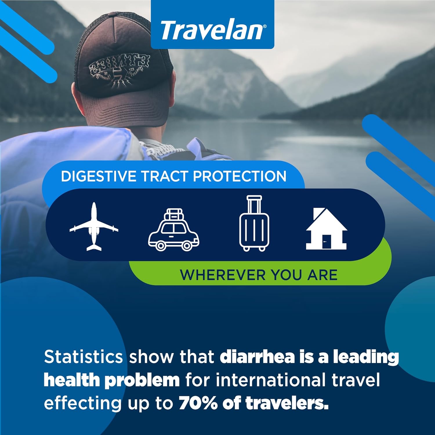 TRAVELAN Medicina de viaje antidiarrea para alivio de gases, hinchazón ...