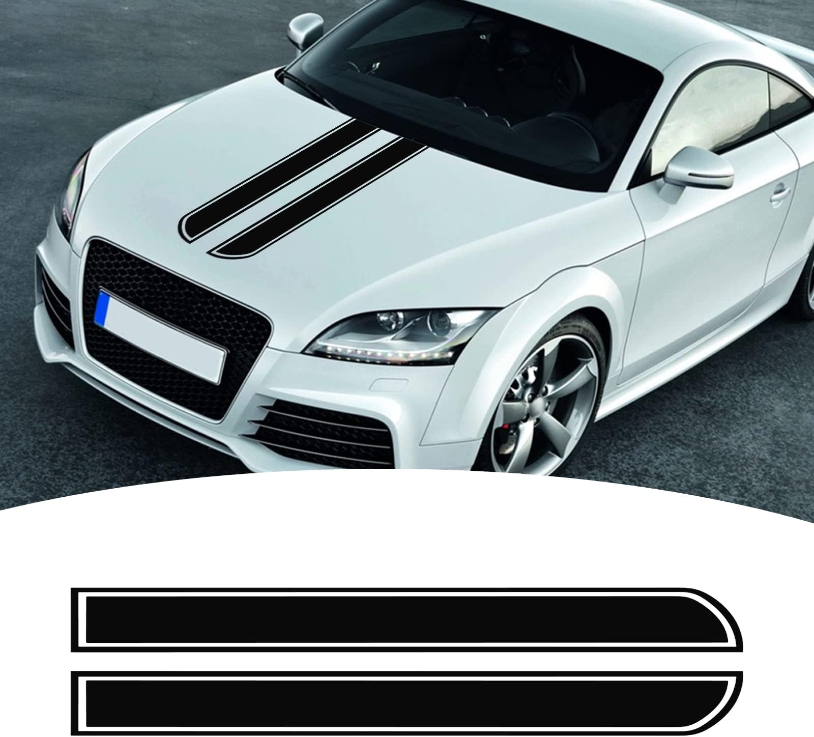 Amazon.com - Bilisin Hood Decals for Cars, 2PCs DIY Modified Stripe ...