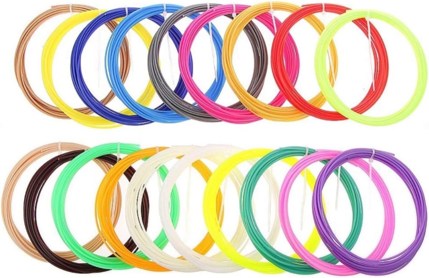 Camin PLA 3D Pen Filaments | 10 Colors x 5 mtr 3D Pen Filament Refills ...