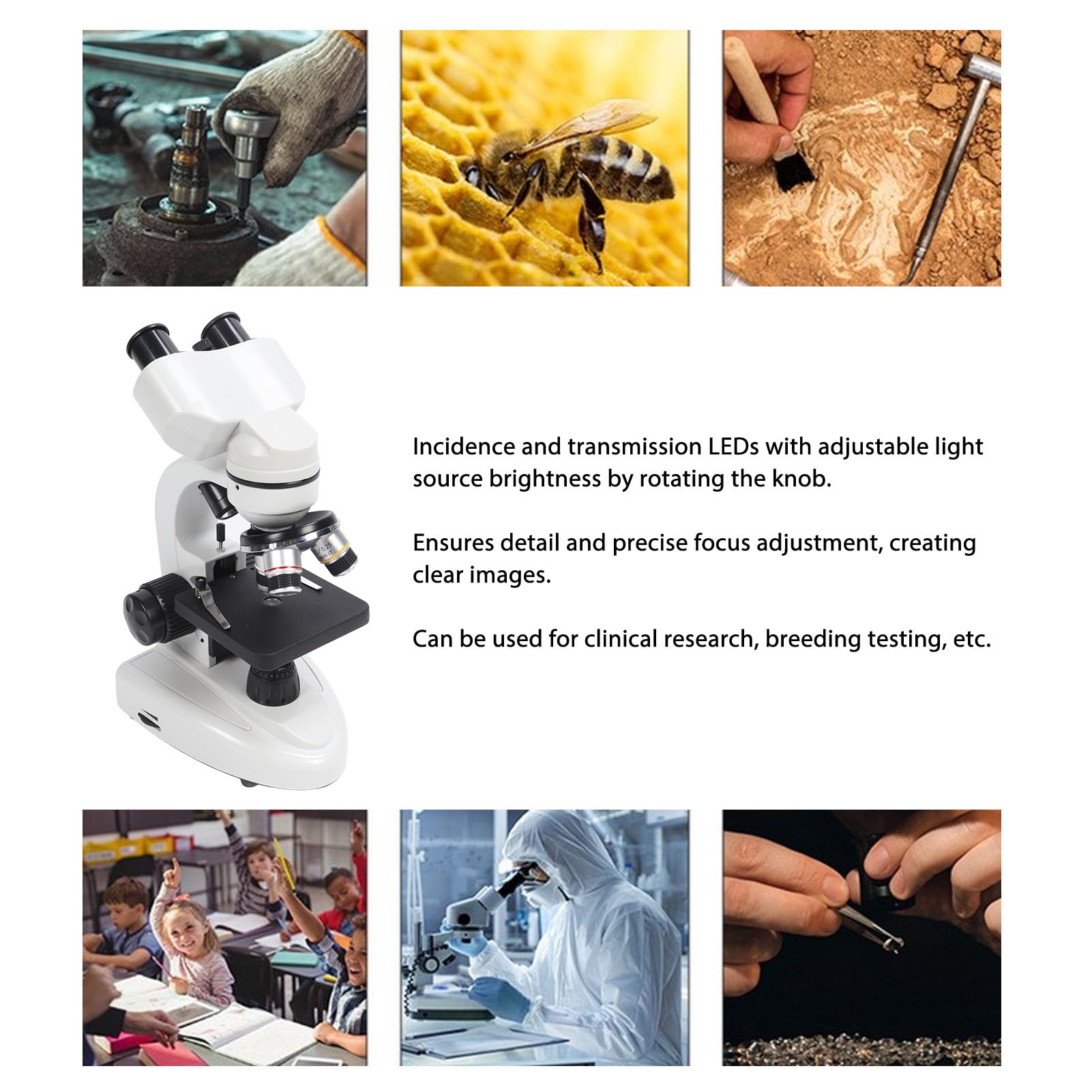 Snapklik.com : High Magnification Professional Microscope 40X-5000X