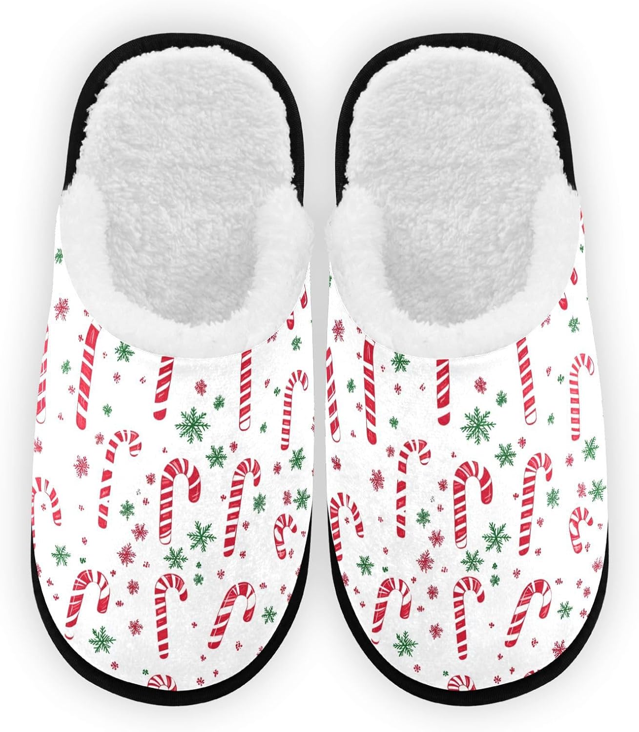 Amazon.com | Lgplefti Pattern Candy Christmas Cane Slippers For Women ...
