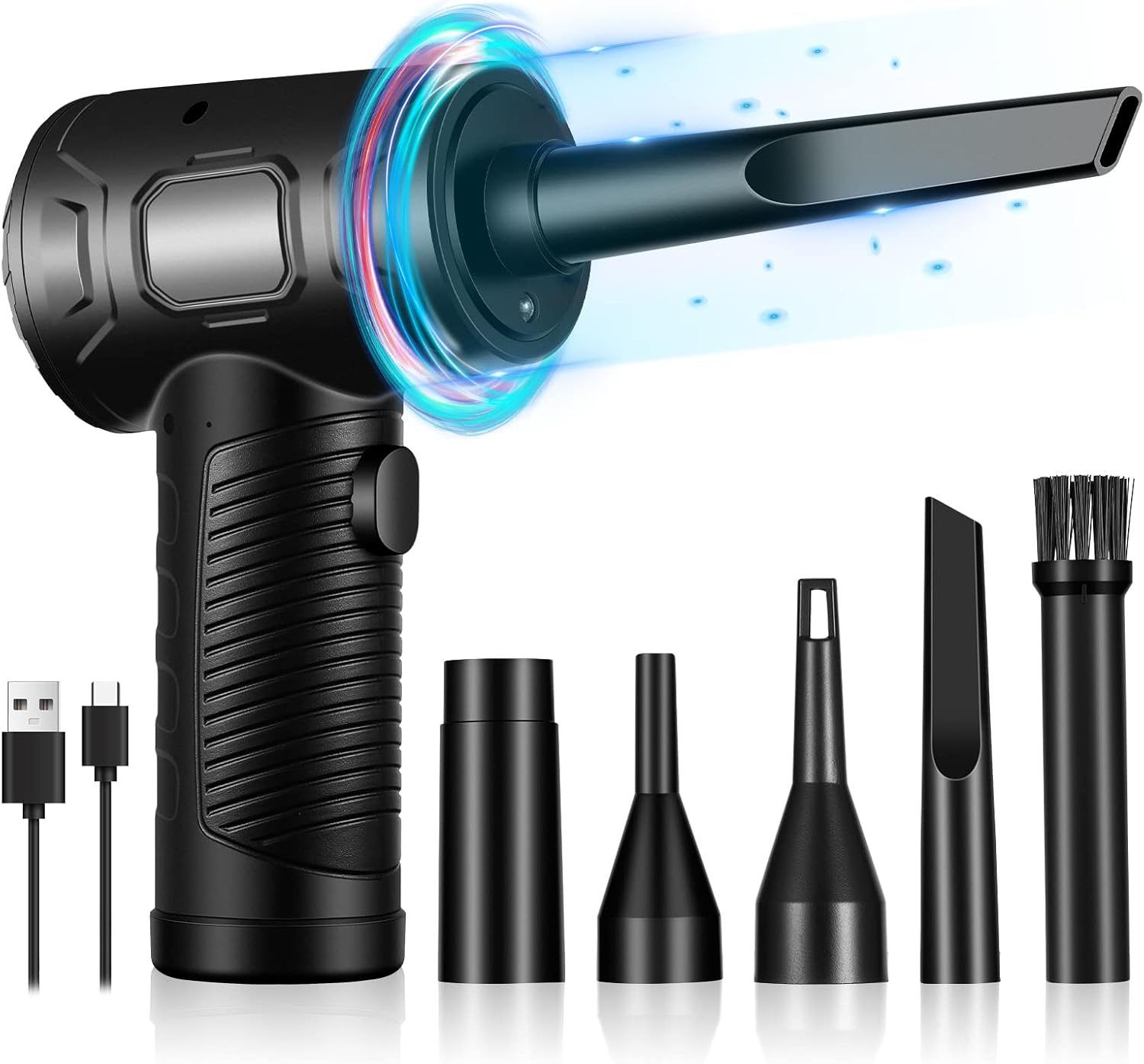 Compresed Air Duster, ZESKUU 90000 RPM Electric Air Duster ...