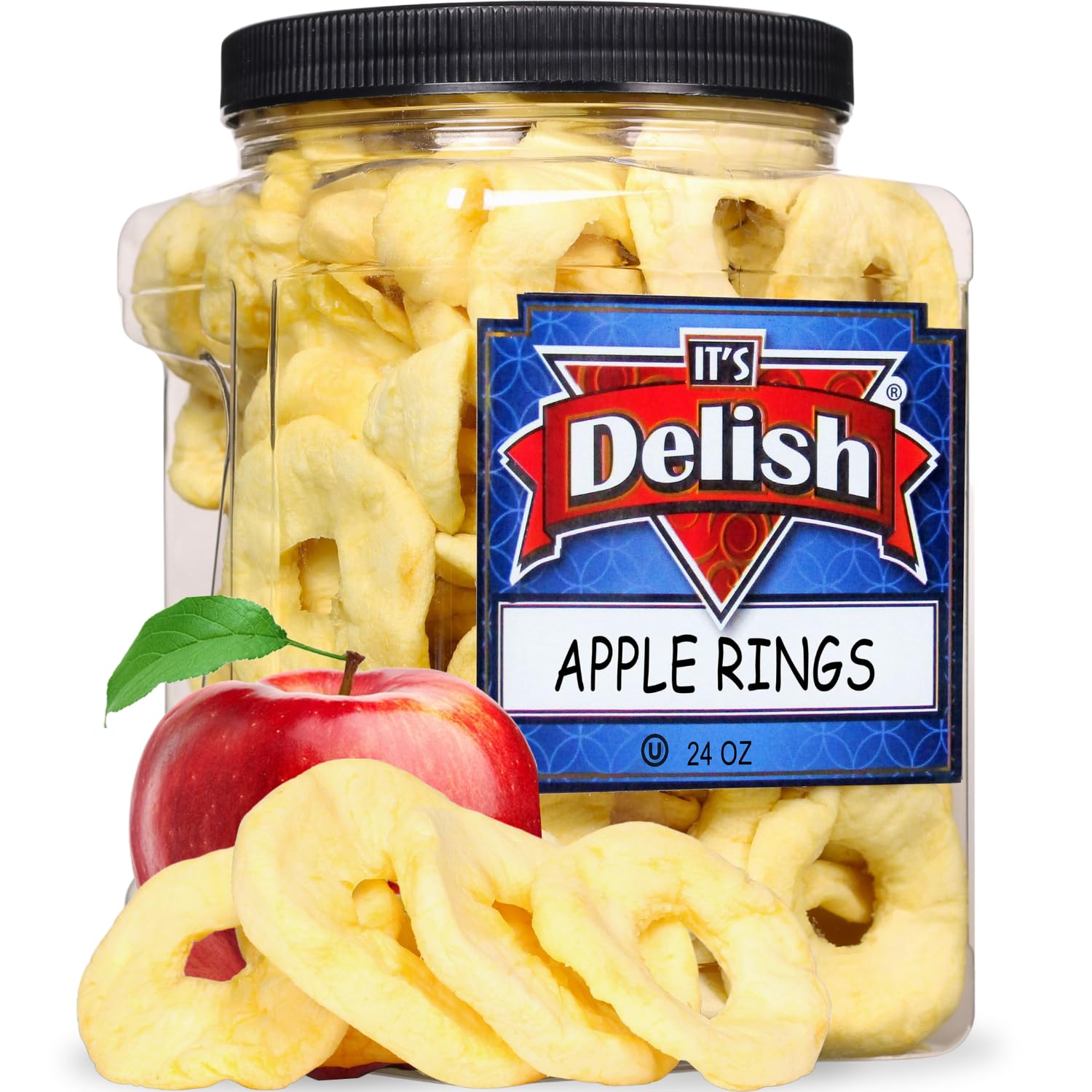 Amazon.com: Dried Apple Rings by Its Delish, 24 OZ Jumbo Container ...