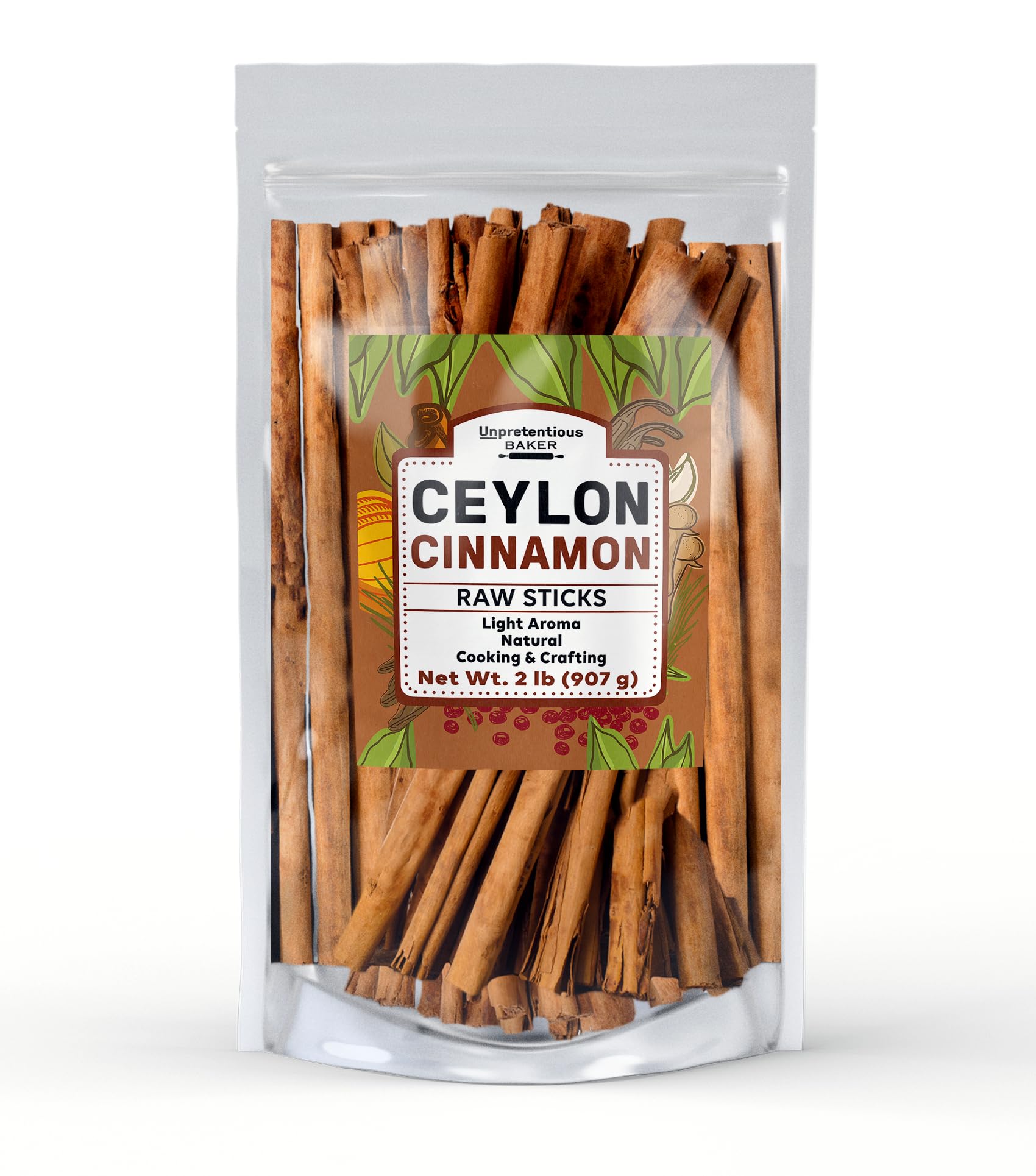Amazon.com : Unpretentious Ceylon Cinnamon Sticks, 2 lb, Light Aroma ...