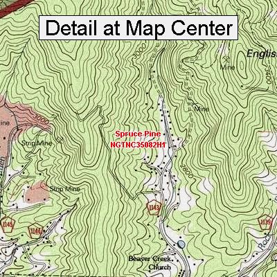 Amazon.com : USGS Topographic Quadrangle Map - Spruce Pine, North ...
