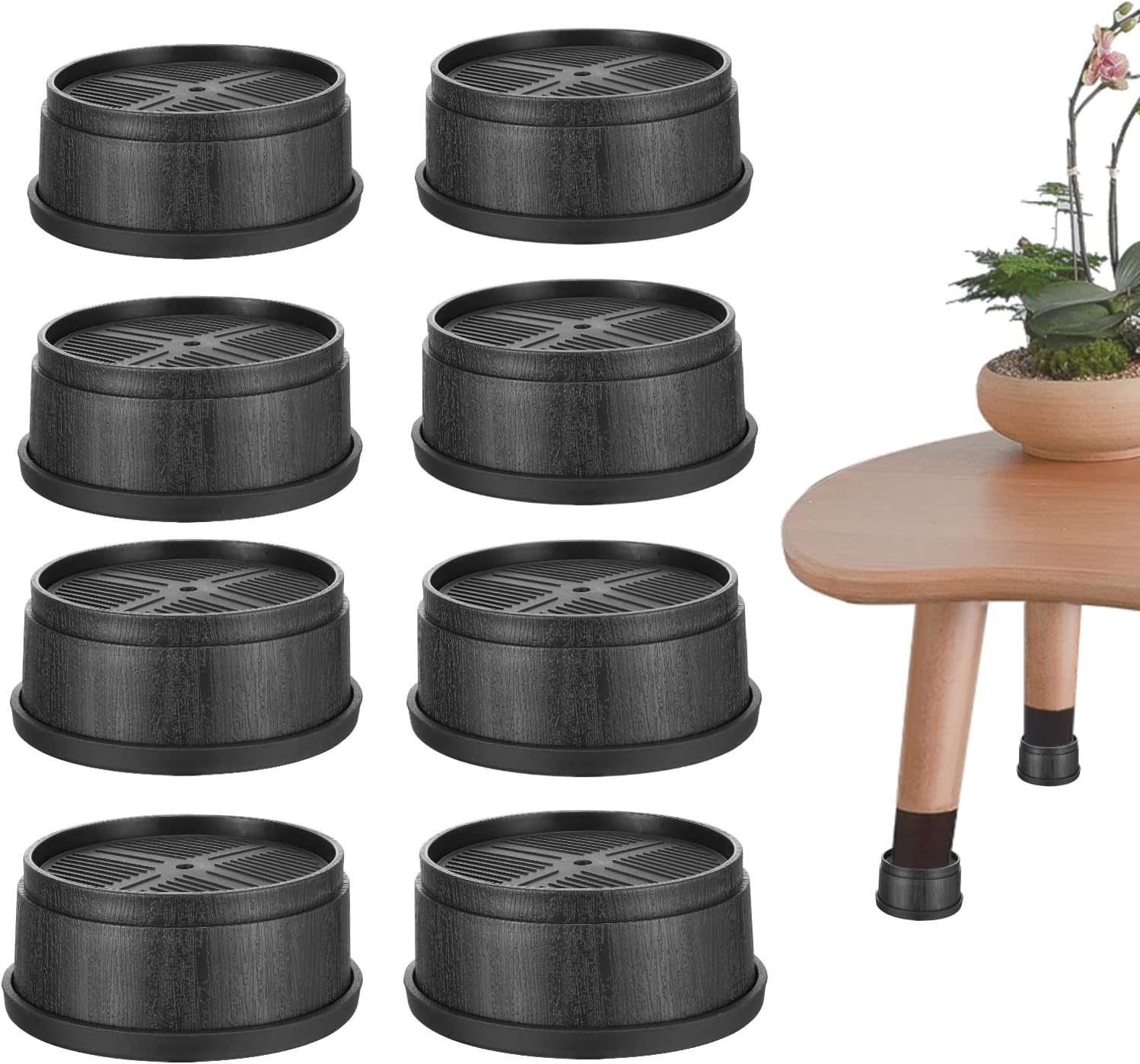 Cocoarm Bed Risers Stackable Rubber Risers Stacking Bed Raising Blocks ...